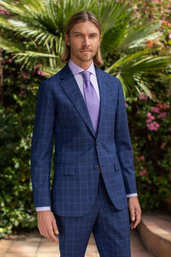 Seasonal Windowpane Suits - Festari For Men
